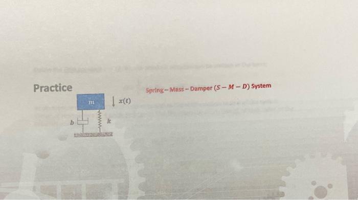 Solved Practice Spring - Mass - Damper (S−M−D) System | Chegg.com