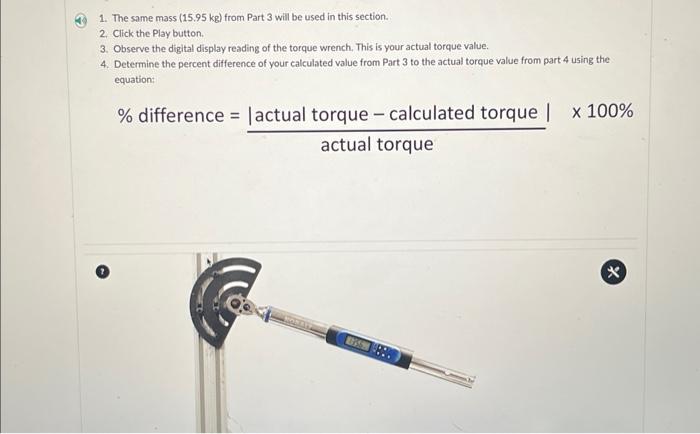 1. Table 2. Mass, Weight, Lever Arm and Torque | Chegg.com