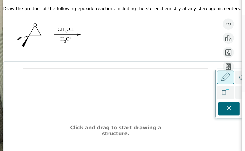 Solved Draw the product of the following epoxide reaction, | Chegg.com