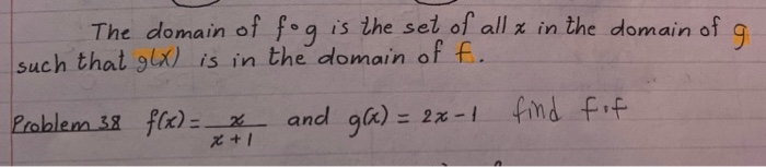 Solved The domain of fog is the set of all x in the domain | Chegg.com