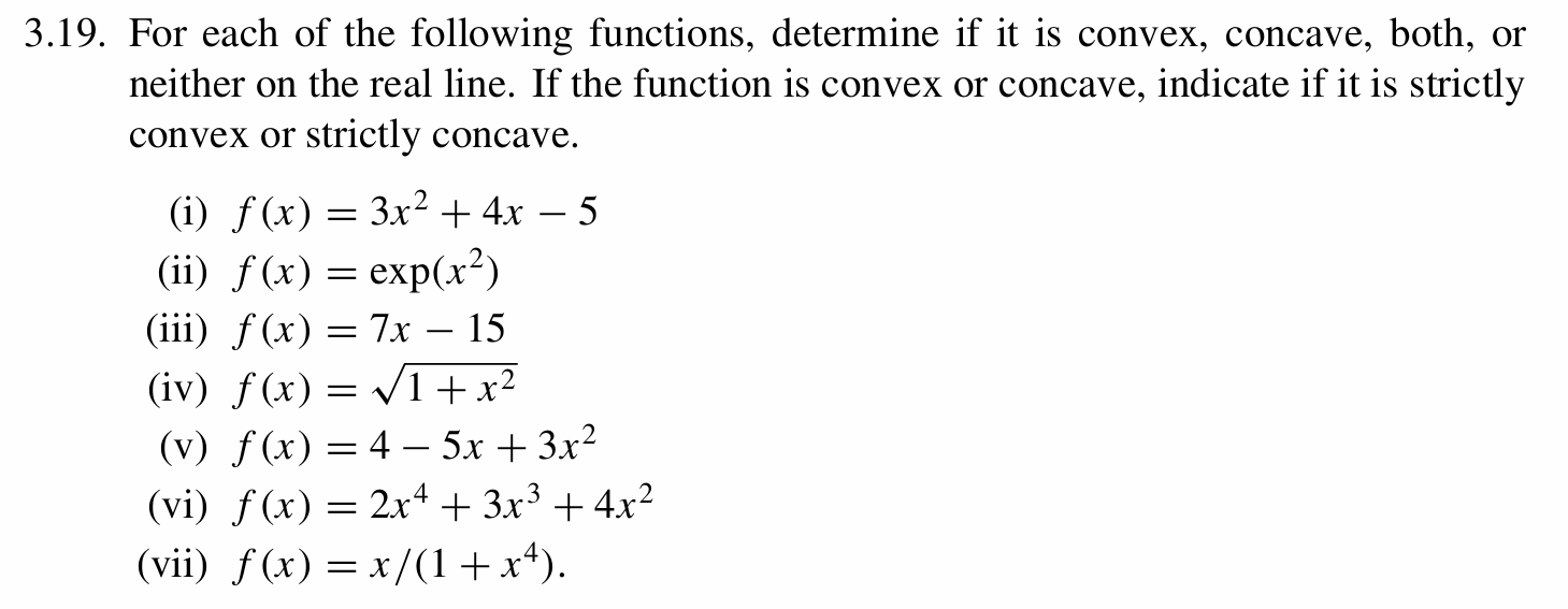 3.19. ﻿For each of the following functions, determine | Chegg.com