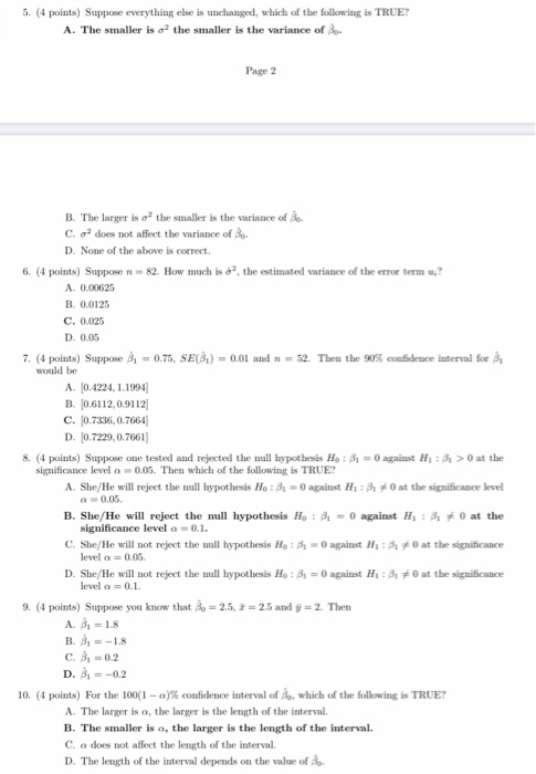 Solved Simple Linear Regression For Questions 1 to 10, | Chegg.com