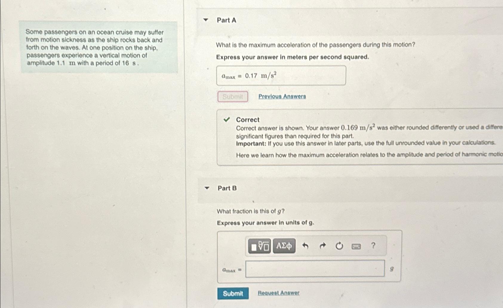 Solved Some passengers on an ocean cruise may suffer from | Chegg.com