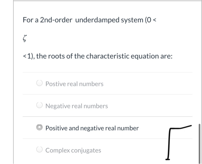 Solved For a 2nd-order underdamped system (0