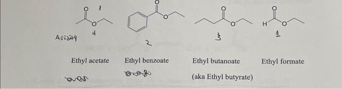 Solved Please list these four esters from most reactive to | Chegg.com