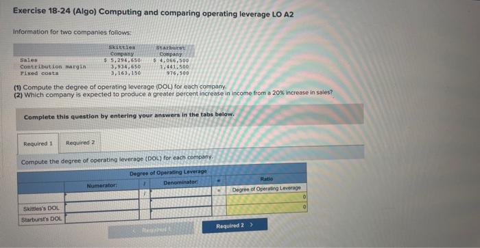 Solved Exercise 18−24 (Algo) Computing and comparing | Chegg.com