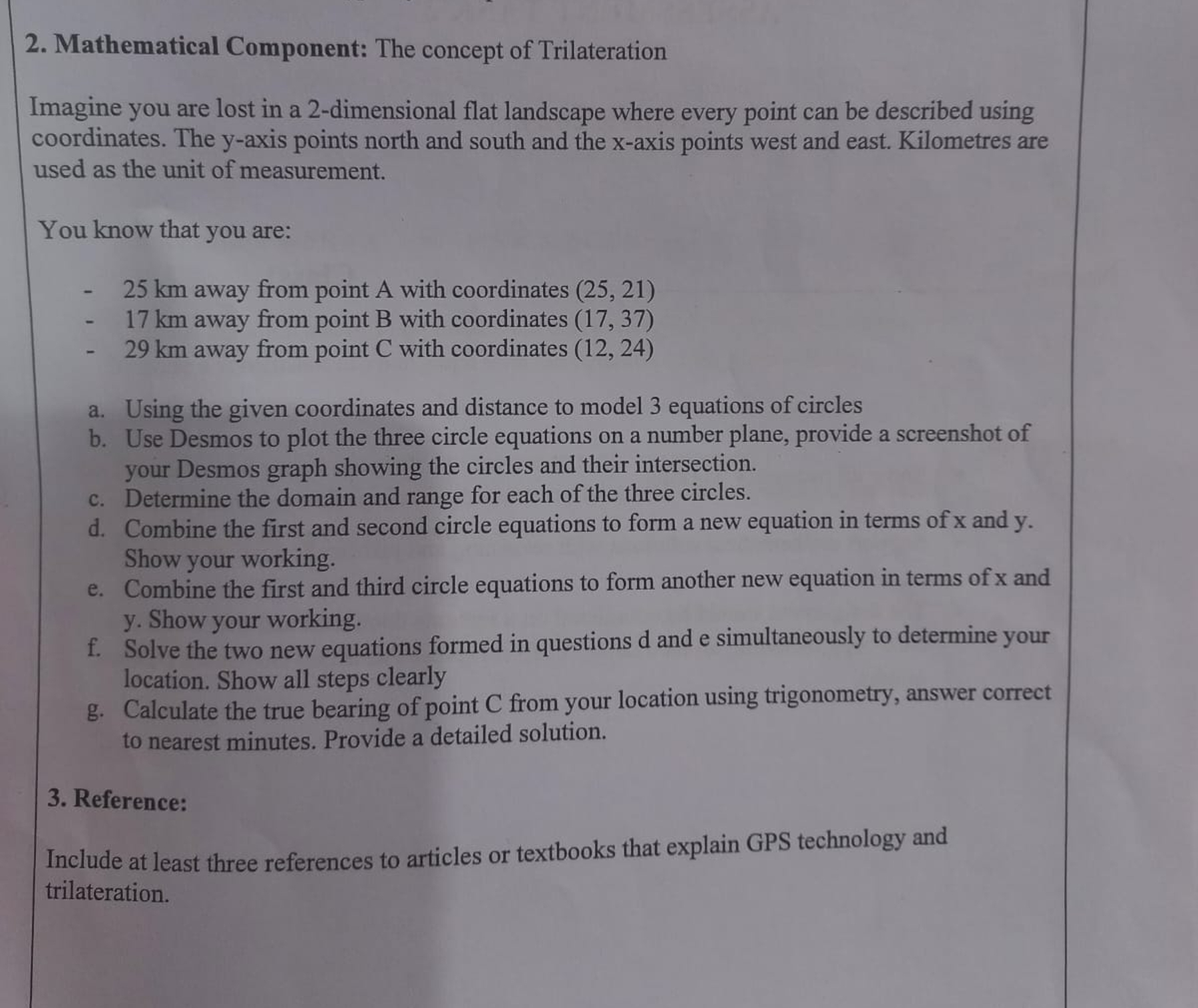 Solved Mathematical Component: The concept of | Chegg.com
