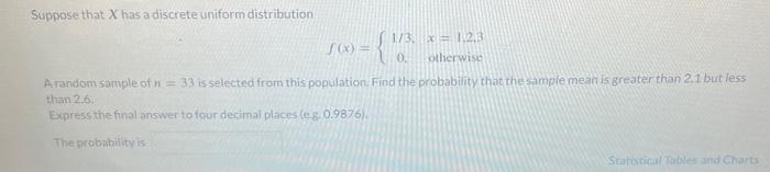 Solved Suppose that X has a discrete uniform distribution | Chegg.com