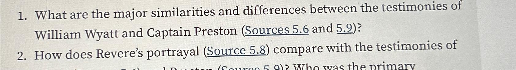 Solved What are the major similarities and differences | Chegg.com