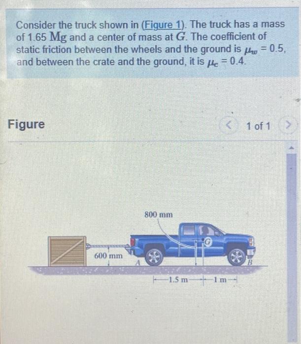 Solved Consider the truck shown in (Figure 1). The truck has | Chegg.com
