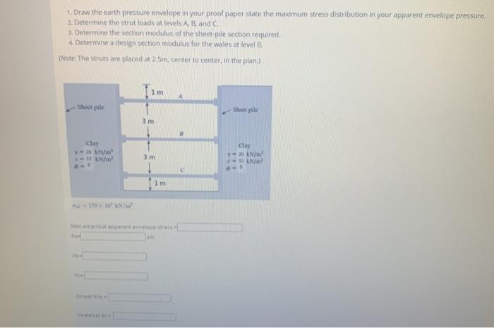 Solved Draw the earth pressure envelope in your proof paper | Chegg.com