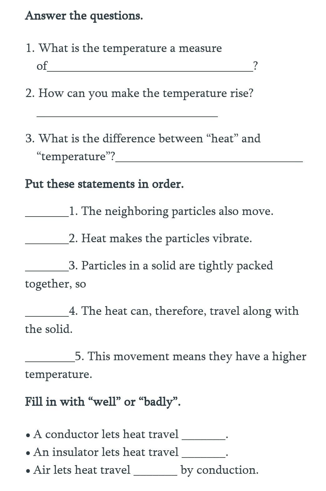 Solved Answer the questions. 1. What is the temperature a | Chegg.com