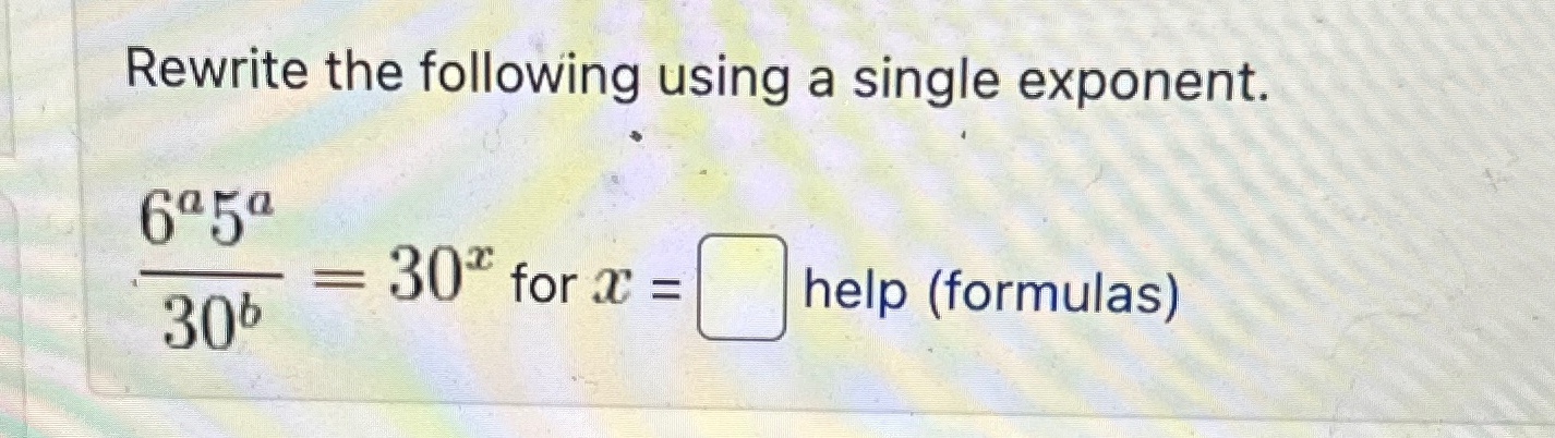 Solved Rewrite the following using a single | Chegg.com
