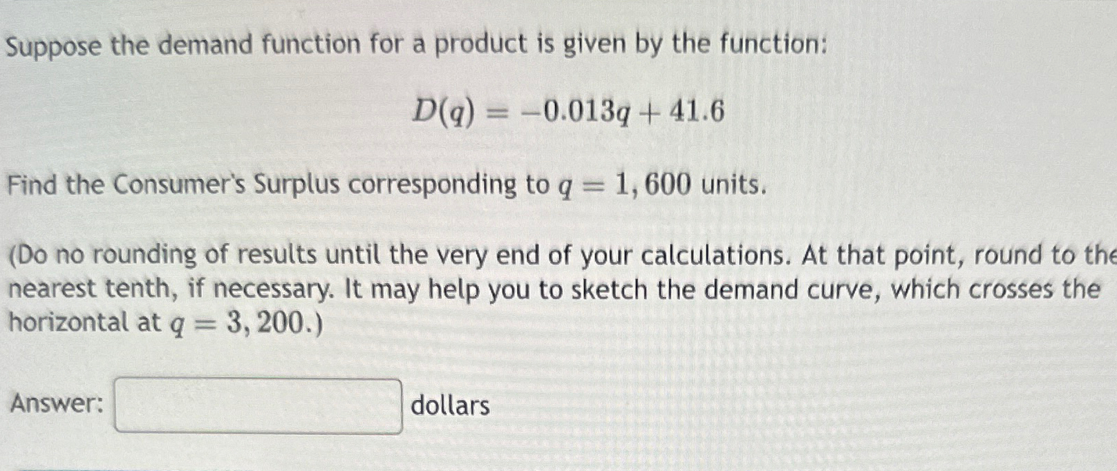Solved Suppose the demand function for a product is given by | Chegg.com