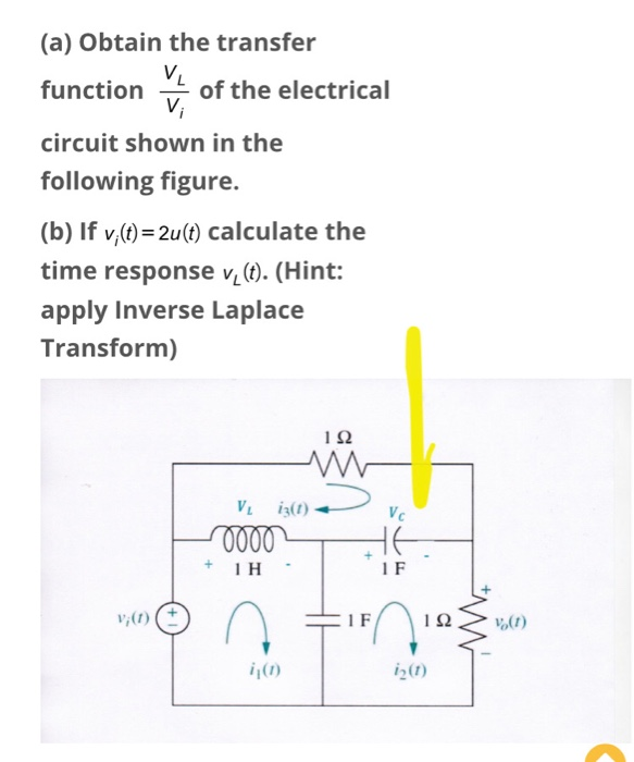 Solved (a) Obtain the transfer function of the electrical | Chegg.com