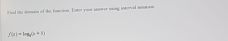 Solved Find the domain of the function. Enter your answer | Chegg.com