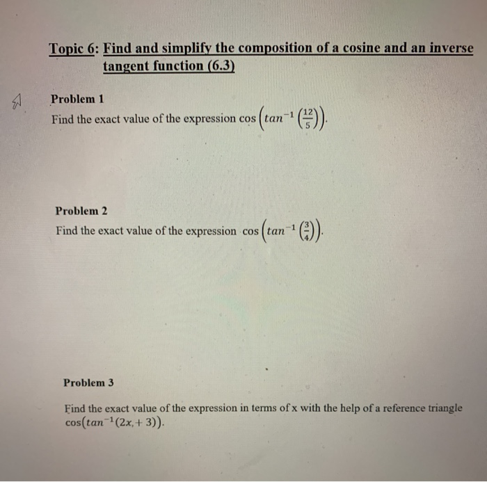 Solved Topic 6: Find and simplify the composition of a | Chegg.com