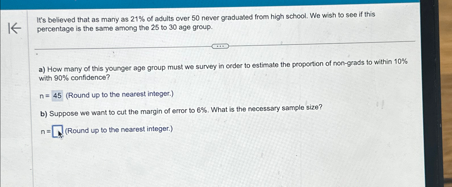 Solved It's believed that as many as 21% ﻿of adults over 50 | Chegg.com
