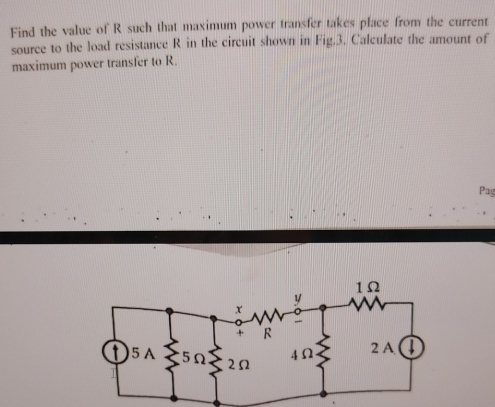 Solved Find the value of R ﻿such that maximum power transfer | Chegg.com