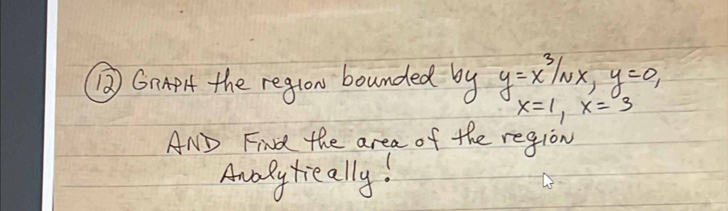 (12) ﻿Grapit the region bounded by | Chegg.com