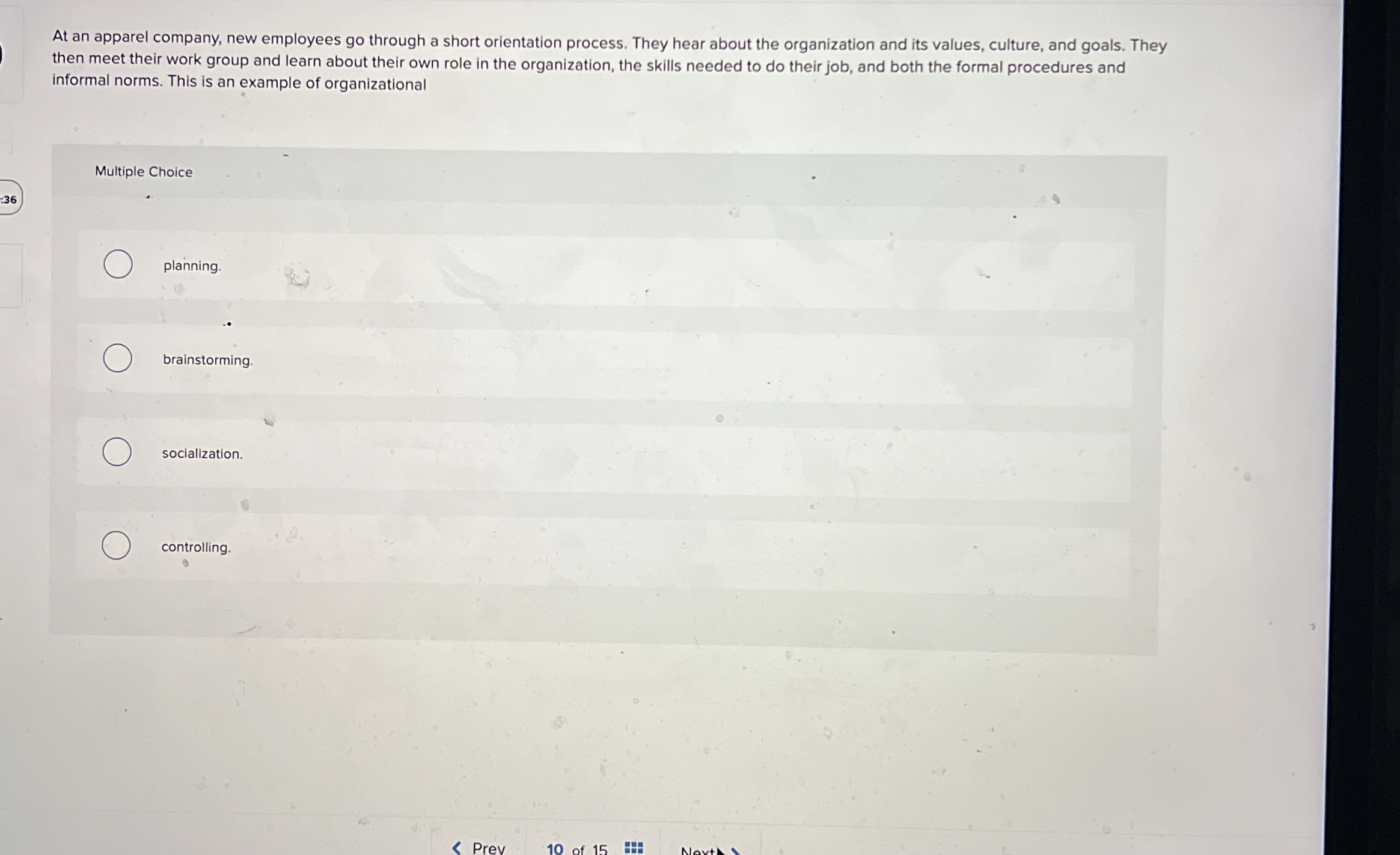 Solved At an apparel company, new employees go through a | Chegg.com