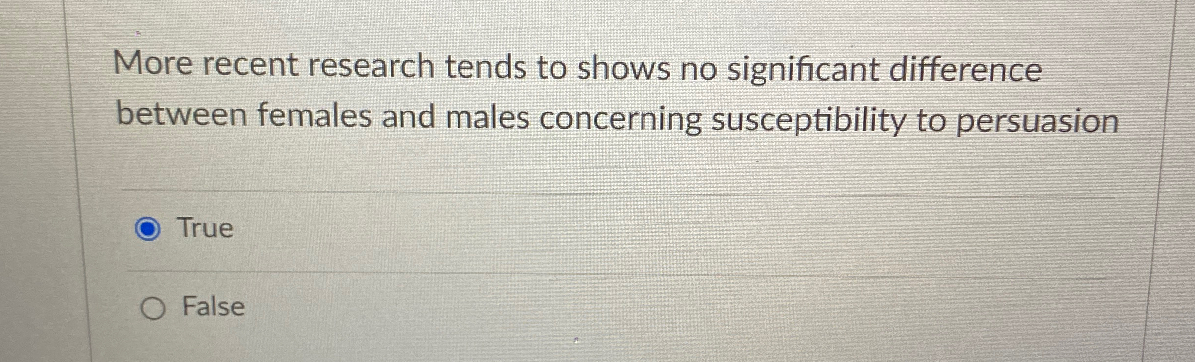 Solved More recent research tends to shows no significant | Chegg.com