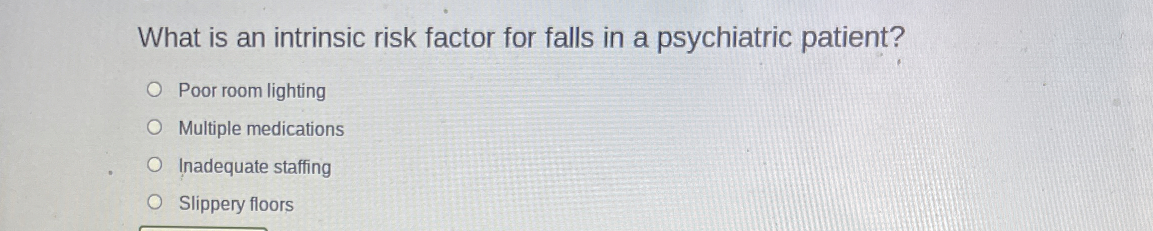 Solved What is an intrinsic risk factor for falls in a | Chegg.com