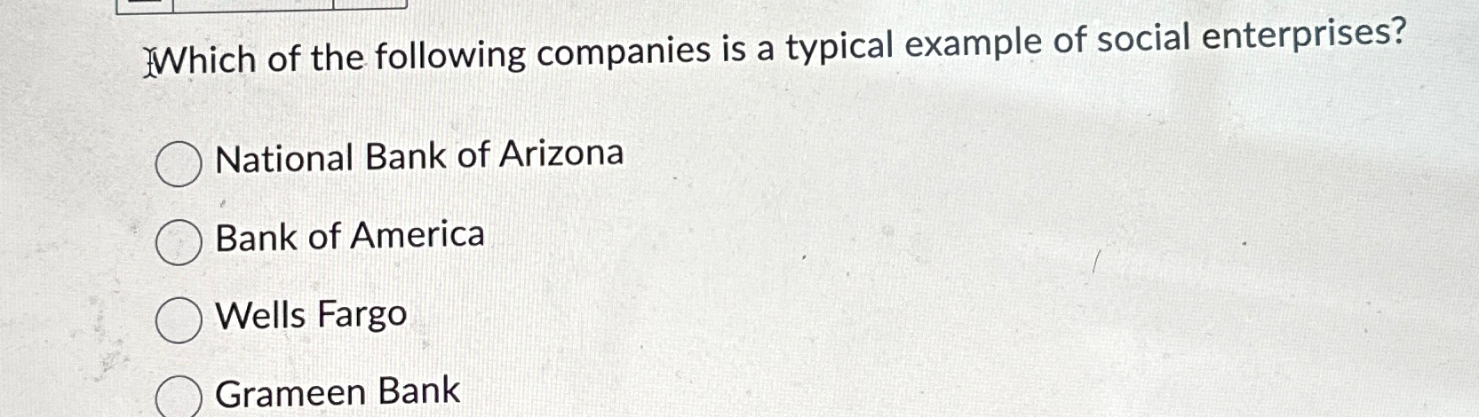 Solved Which of the following companies is a typical example | Chegg.com