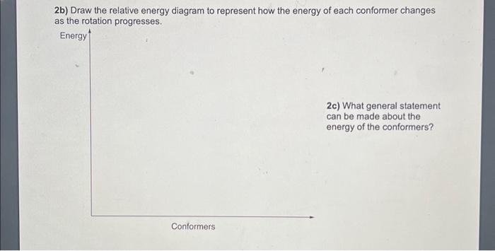 Solved 2b) Draw the relative energy diagram to represent how | Chegg.com