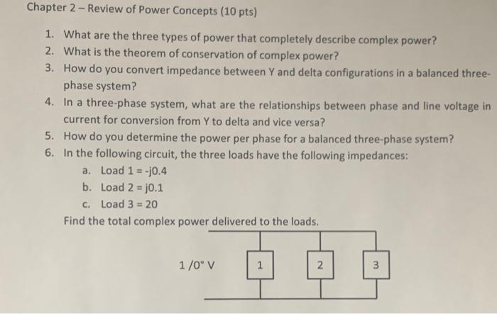 Solved 1. What are the three types of power that completely | Chegg.com