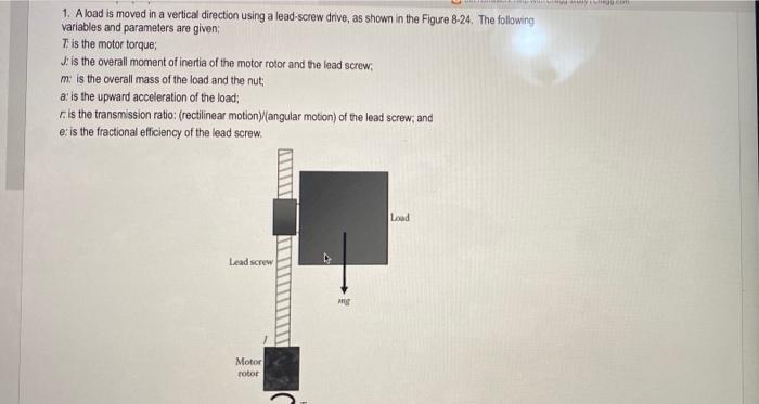 Solved ce 1. A load is moved in a vertical direction using a | Chegg.com