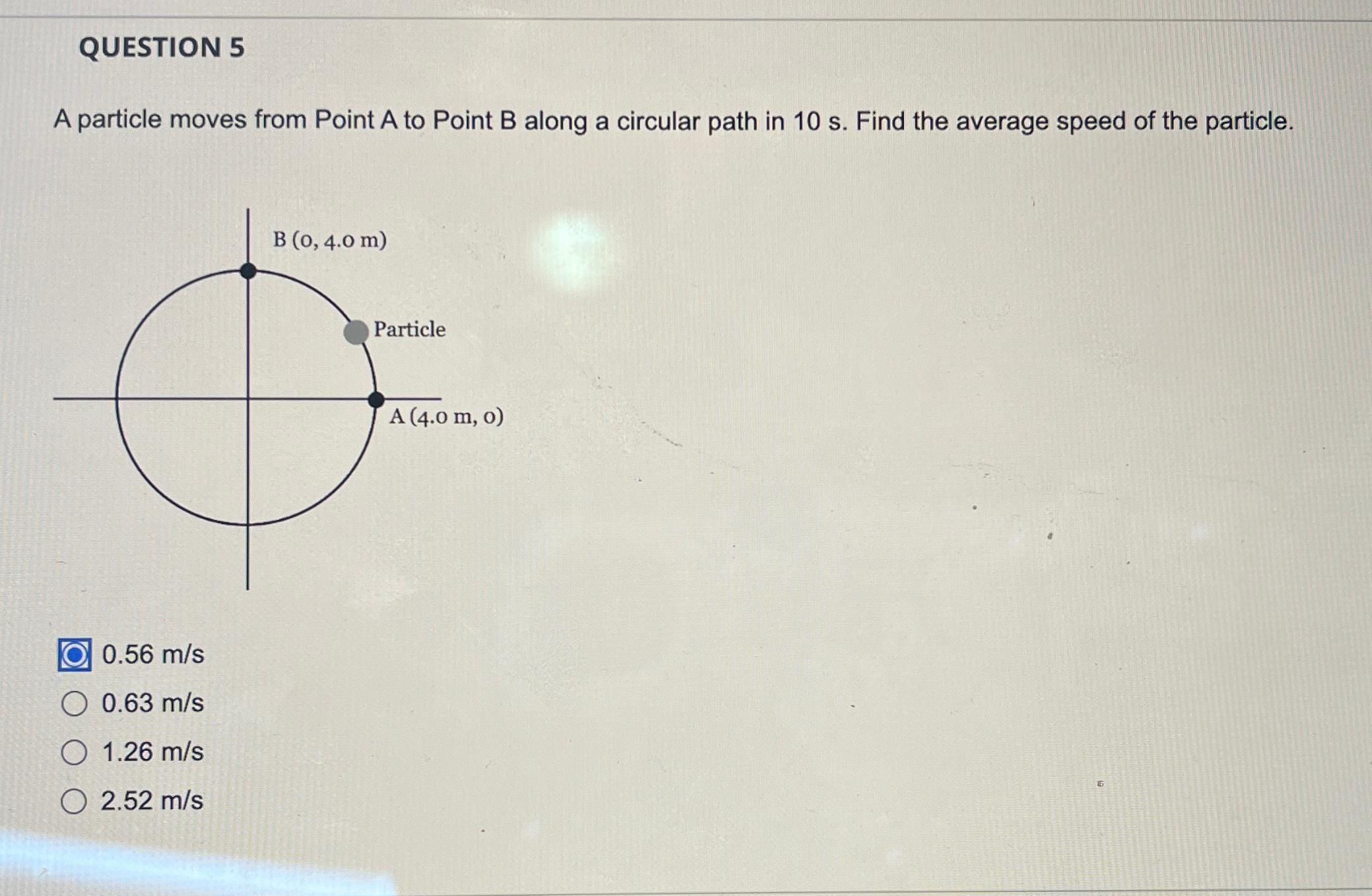 Solved QUESTION 5A particle moves from Point A to Point B | Chegg.com