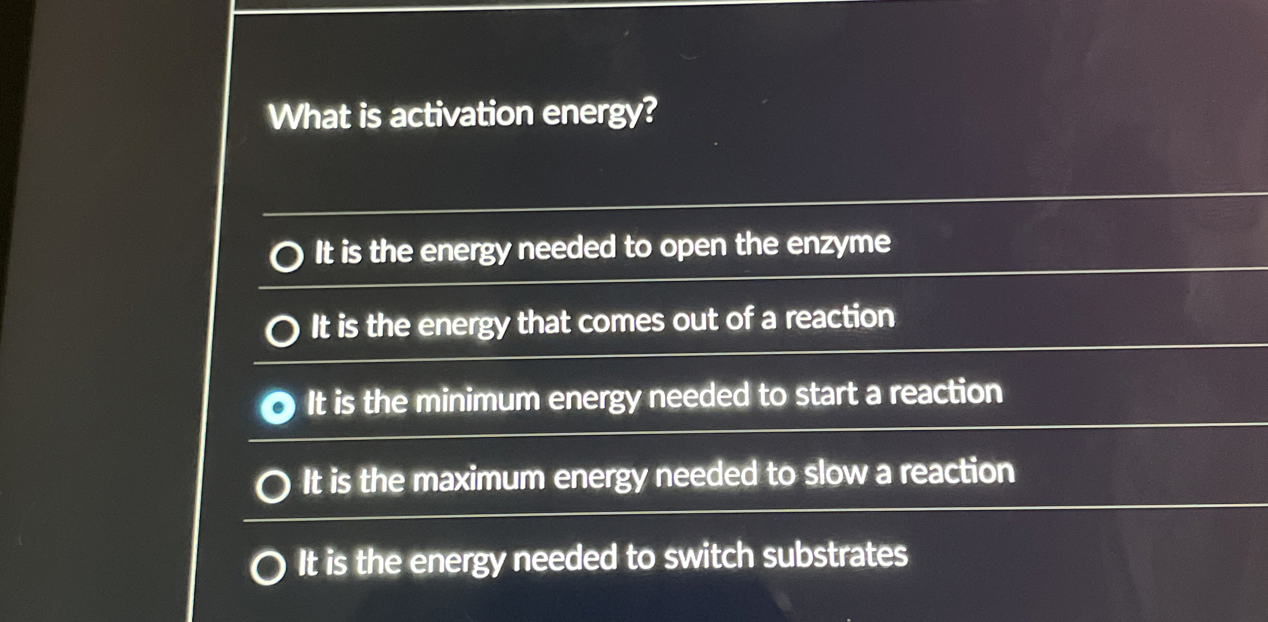 Solved What is activation energy?It is the energy needed to | Chegg.com