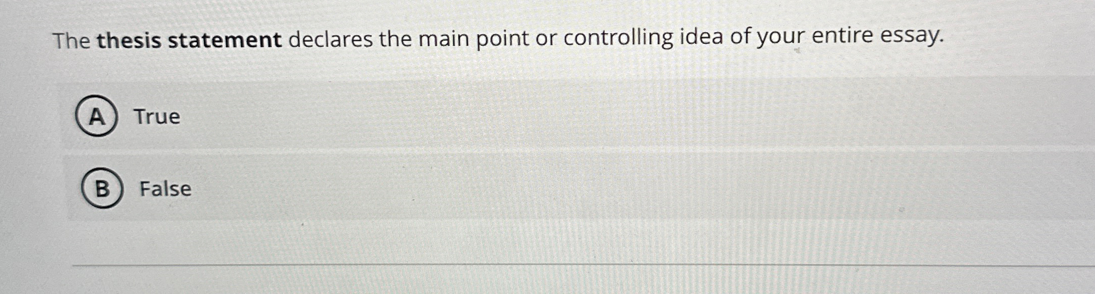 Solved The thesis statement declares the main point or | Chegg.com