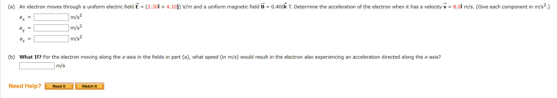 Solved (b) ﻿What If? ﻿For the electron moving along the | Chegg.com