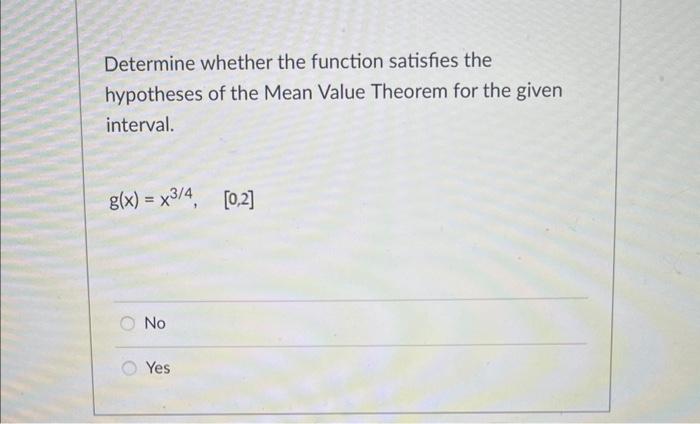 Solved Determine Whether The Function Satisfies The