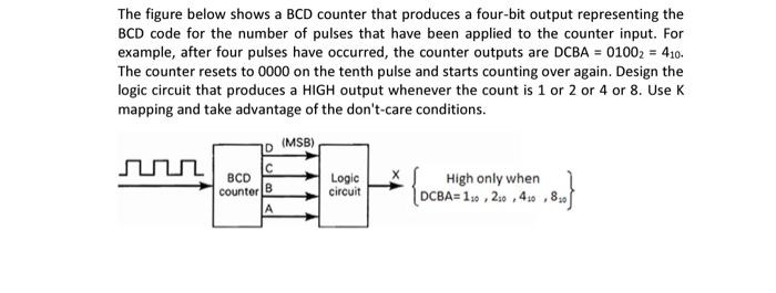 Solved The figure below shows a BCD counter that produces a | Chegg.com