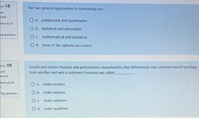 Solved Question 16 Persistent upward or downward movement in | Chegg.com