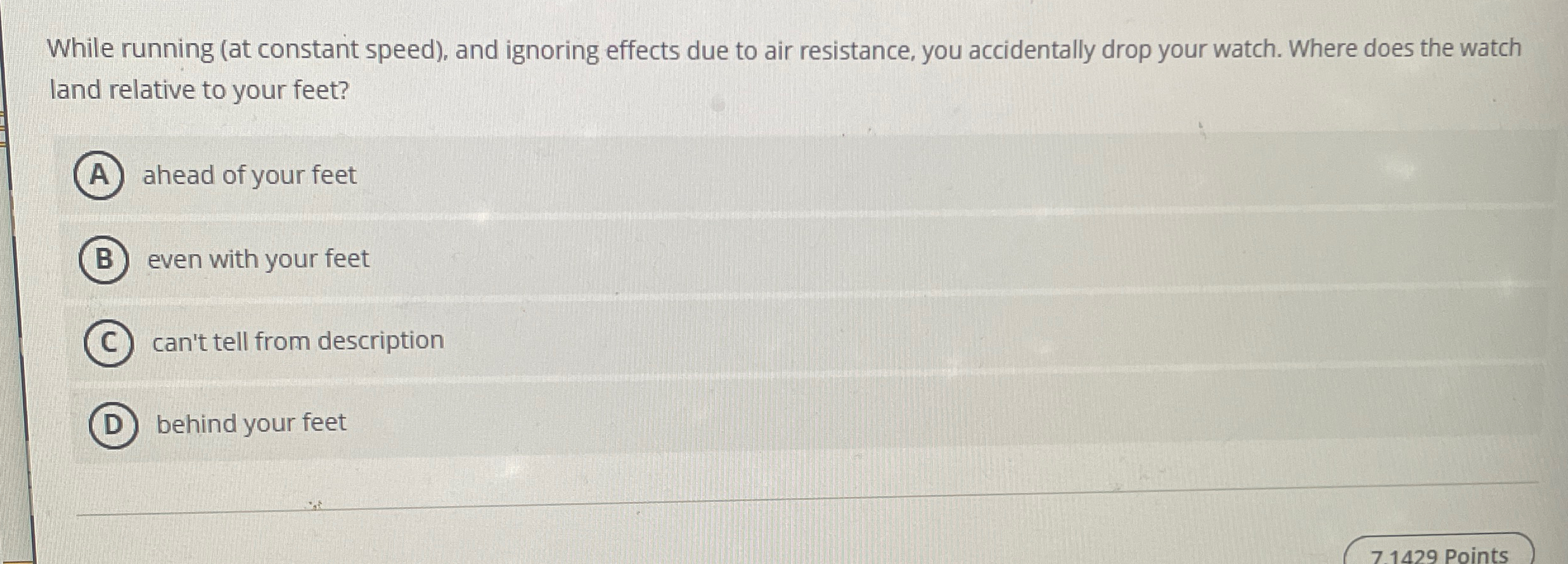 Solved While running (at constant speed), ﻿and ignoring | Chegg.com