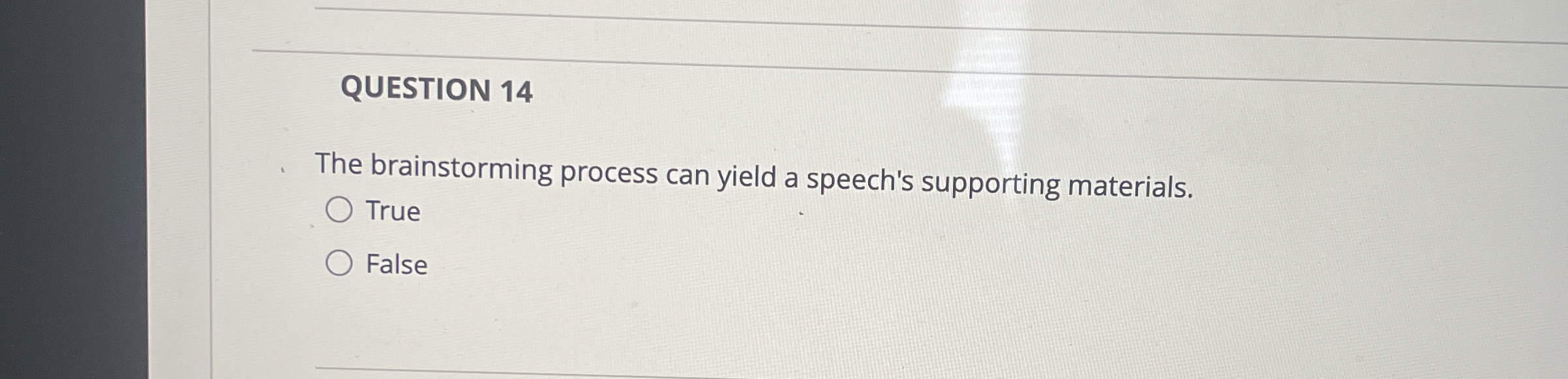 Solved QUESTION 14The brainstorming process can yield a | Chegg.com