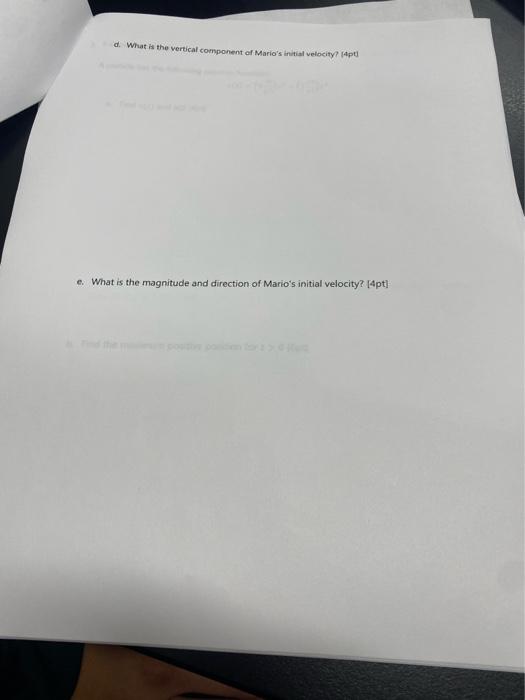 2. Projectile Mario - Video Game Physics [Xoptel a. | Chegg.com