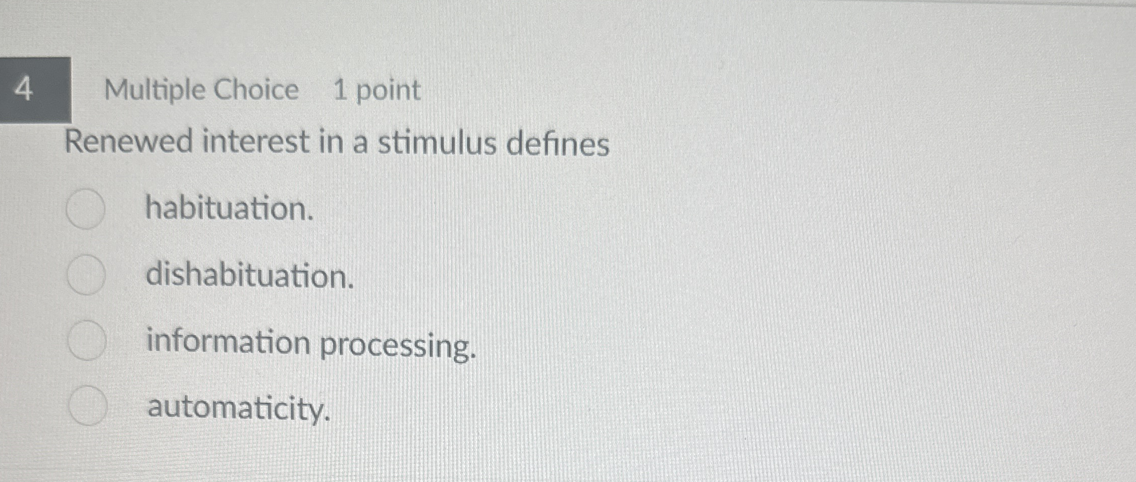 Solved 4Multiple Choice 1 ﻿pointRenewed interest in a | Chegg.com