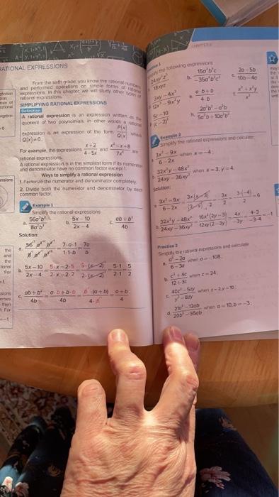 Solved 5. Evaluate the rational expression for the given | Chegg.com