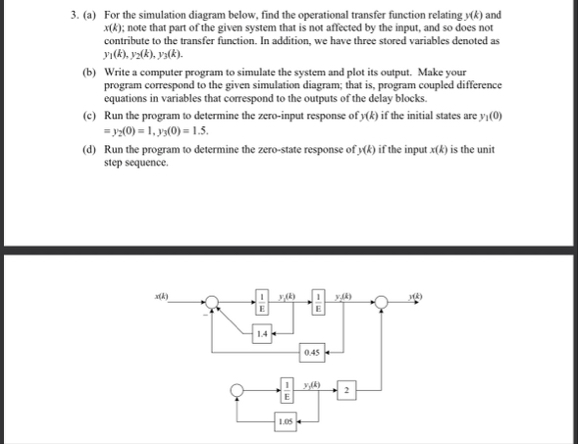 (a) ﻿For the simulation diagram below, find the | Chegg.com