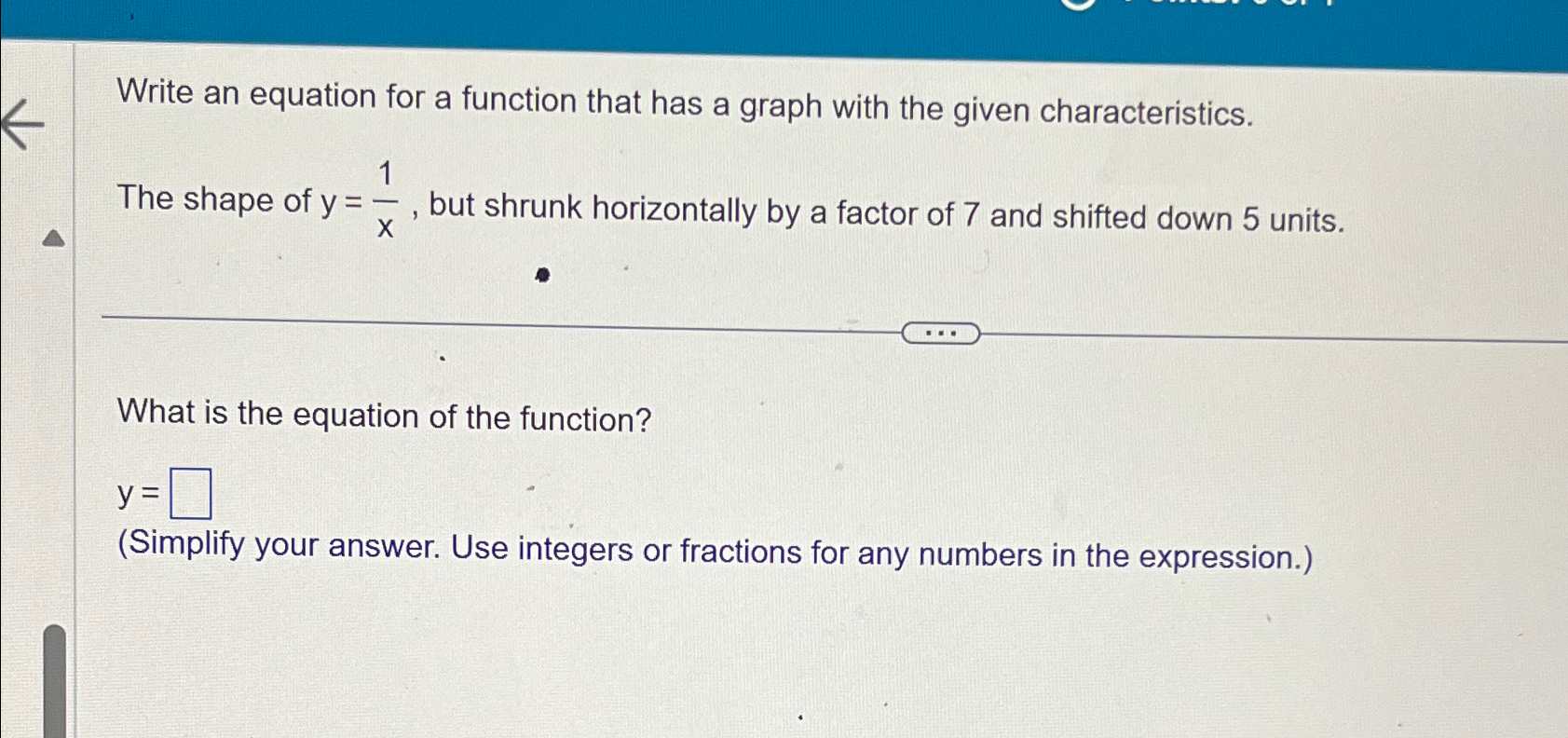 Solved Write an equation for a function that has a graph | Chegg.com