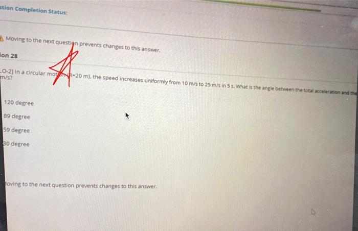 Solved stion Completion Status: Moving to the next question | Chegg.com
