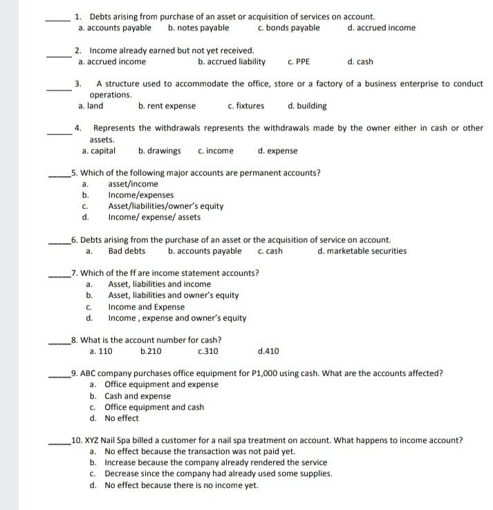 Solved Directions: Fill up the financial transaction | Chegg.com
