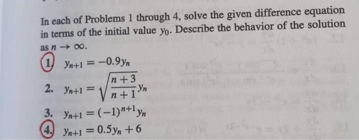 Solved In each of Problems 1 through 4, solve the given | Chegg.com