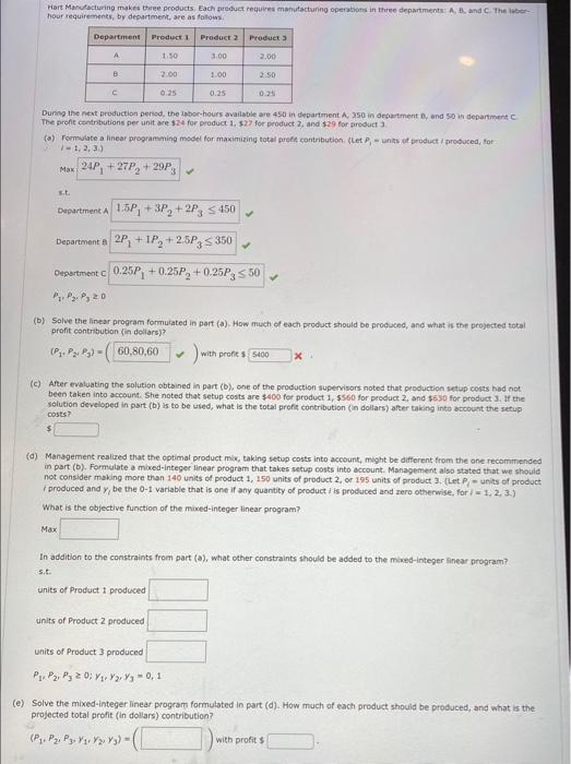 Solved Hare Maputscturing makes thiee prodocts, Each | Chegg.com