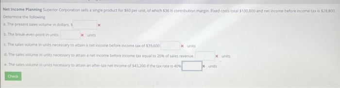Solved Determine the followinil: a. The present sales volume | Chegg.com